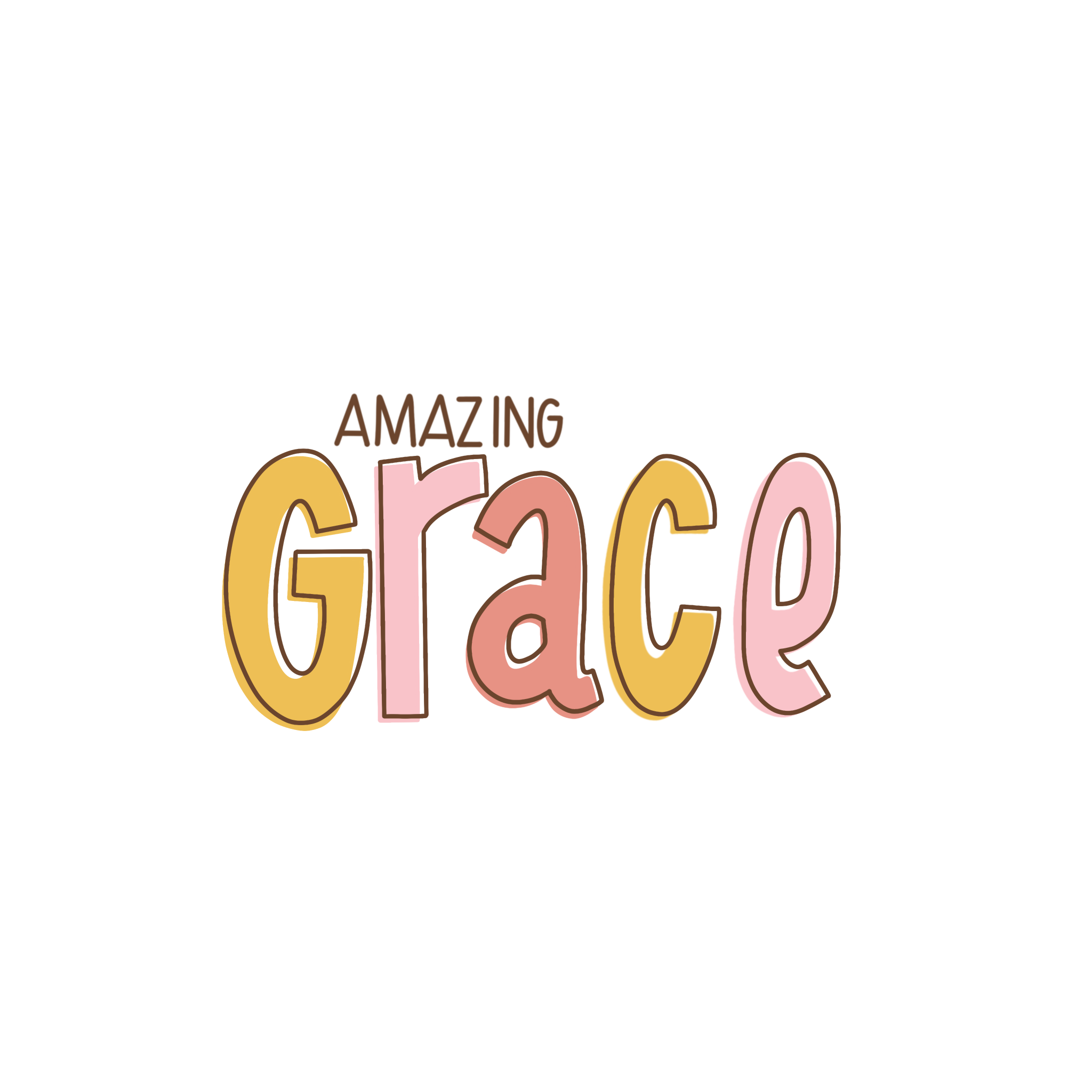 Grace In Bubble Letters