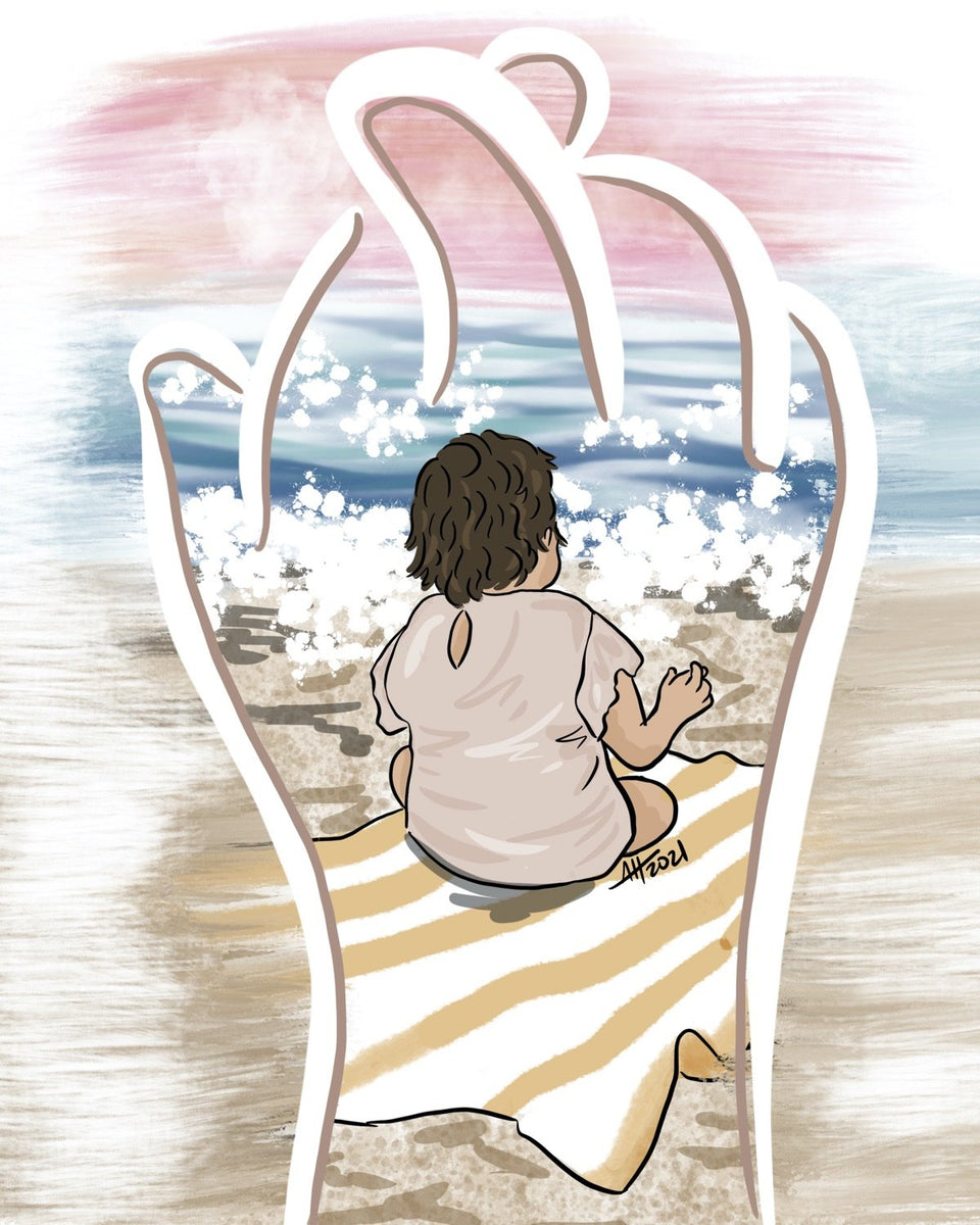 Indy Llew on the Beach MAGNET – Indy Llew and You